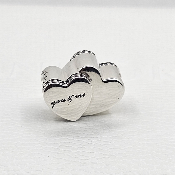 Pandora | Jewelry | Authentic Pandora Double Heart Charm | Poshmark